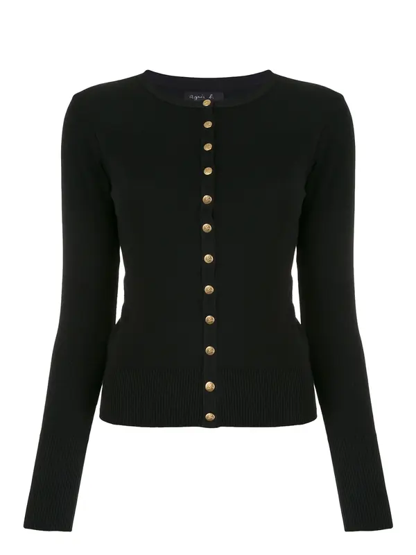 AGNÈS B. Snapy Snap Cardigan - Black