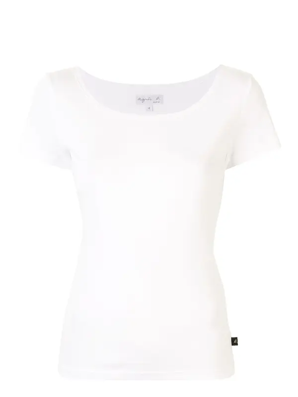 AGNÈS B. Le Chic Scoop Neck T-shirt - White