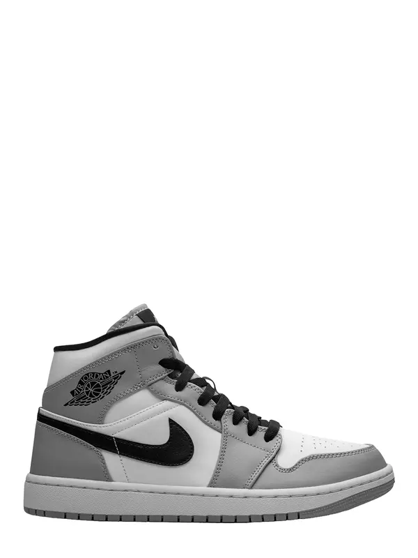 JORDAN Air 1 Mid Light Smoke Sneakers - Grey