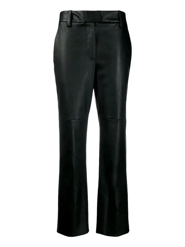 Brunello Cucinelli Cropped Straight Leg Trousers - Black