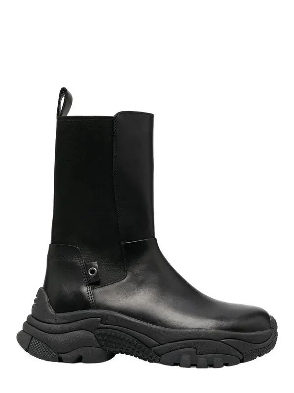 Ash Adapter Leather Boots - Black