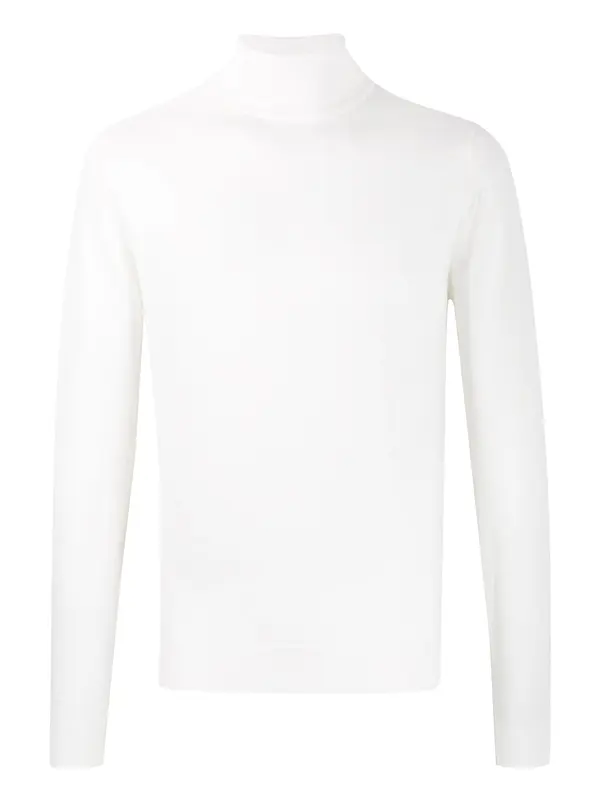 John Smedley Cherwell Turtleneck Top - White
