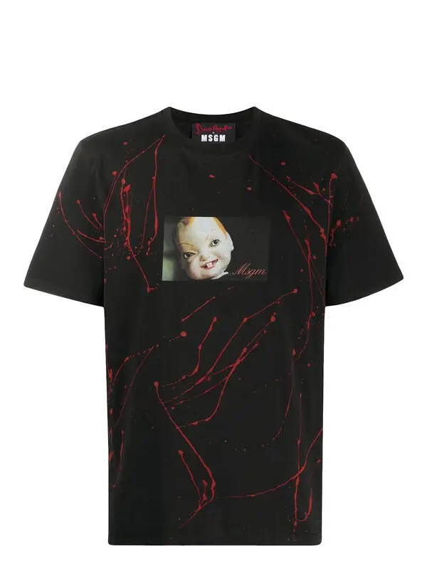 MSGM Photograph Print T-shirt - Black