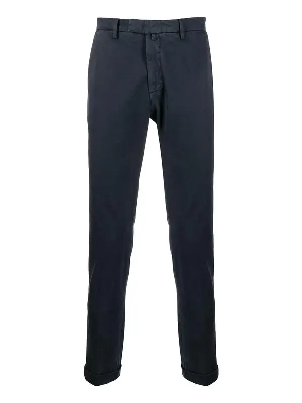 BRIGLIA 1949 Low-rise Straight Leg Trousers - Blue