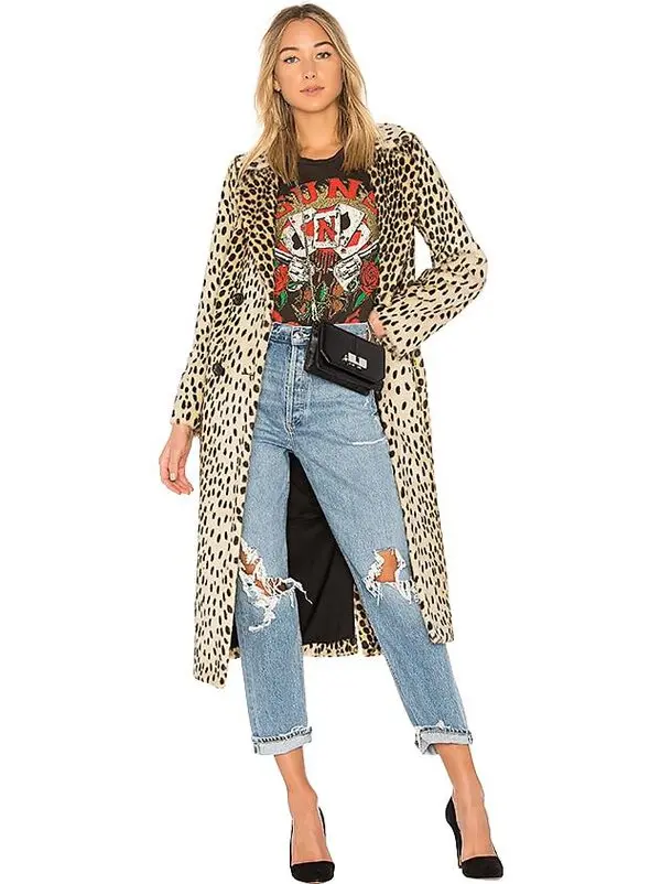 House Of Harlow 1960 Perry Faux Fur Coat - Leopard