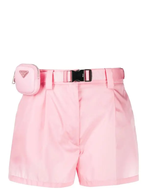 Prada Pouch Belt Shorts - Pink