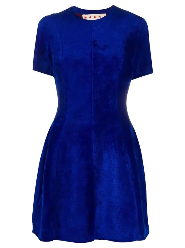 Marni Cinched Waist Knitted Dress - Blue