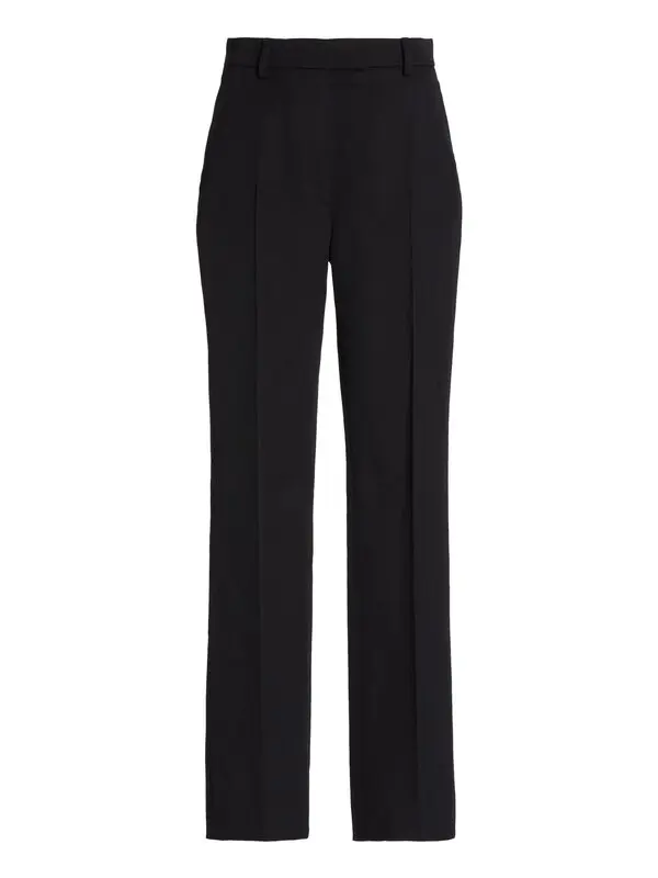 Prada Wool Straight-leg Trousers - Black