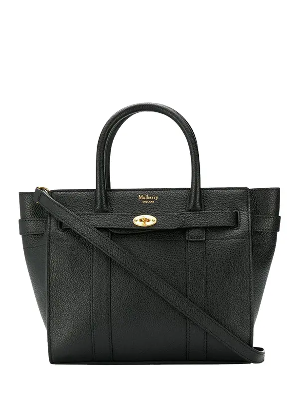 Mulberry Mini Zipped Bayswater Tote - Black