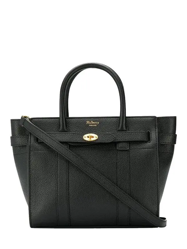 Mulberry Mini Zipped Bayswater Tote - Black