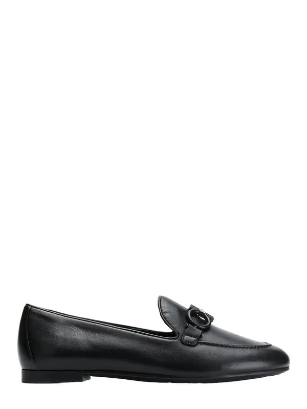 FERRAGAMO Loafers With Gancini Buckle - Black
