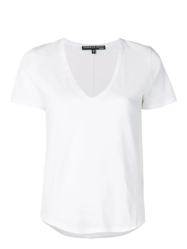 Veronica Beard V-neck T-shirt - White
