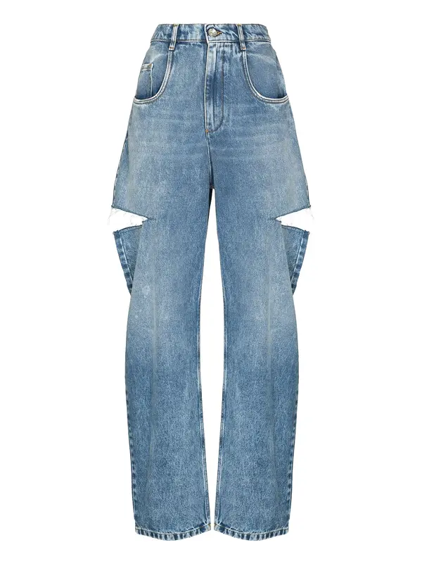MAISON MARGIELA Distressed Straight-leg Jeans - Blue