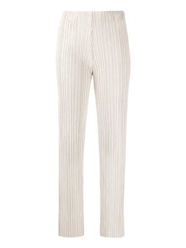 Nanushka Straight-leg Pleated Trousers - Neutrals