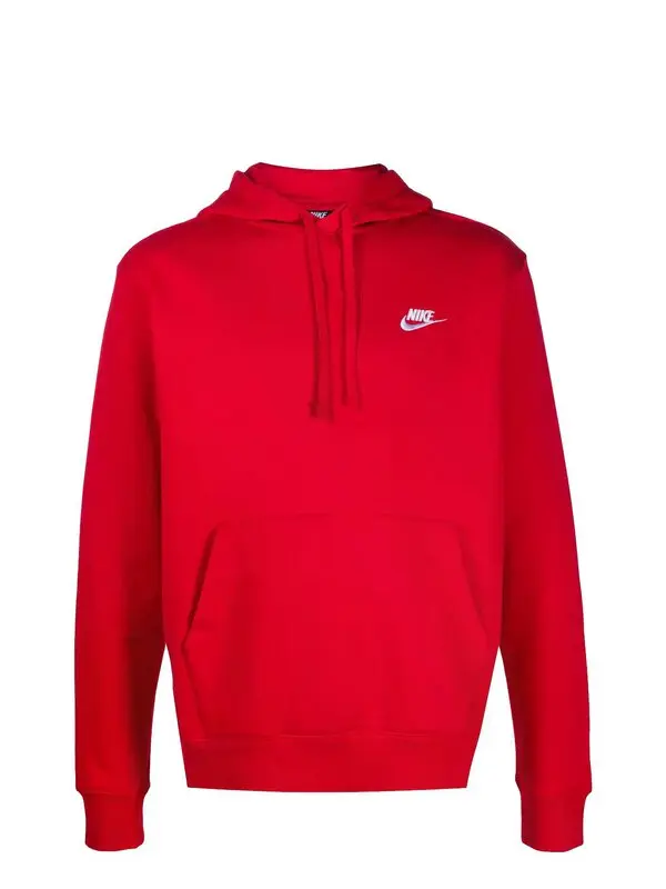 Nike Embroidered Logo Hoodie - Red