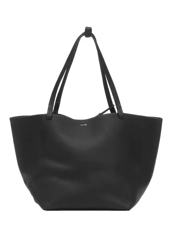 THE ROW Park Medium Leather Shopper - Black