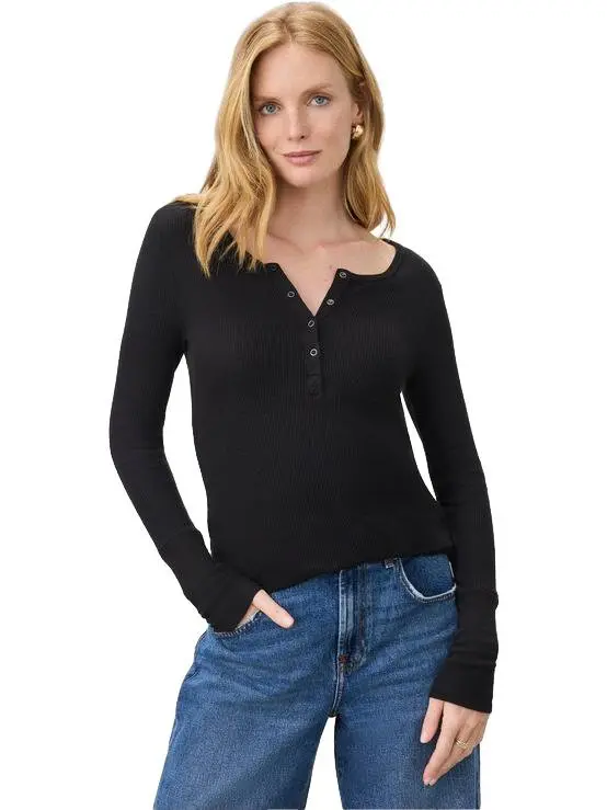 Splendid Thermal Henley - Black