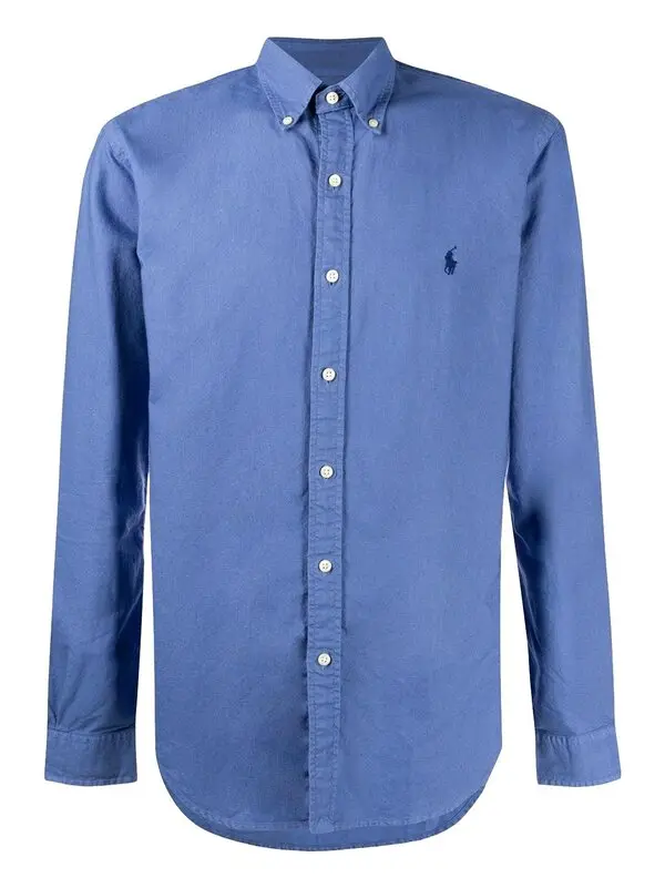 Polo Ralph Lauren Logo-embroidered Long Sleeve Shirt - Blue