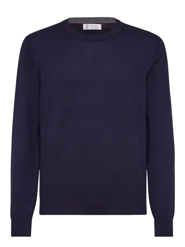 Brunello Cucinelli Ribbed Cashmere Jumper - Blue