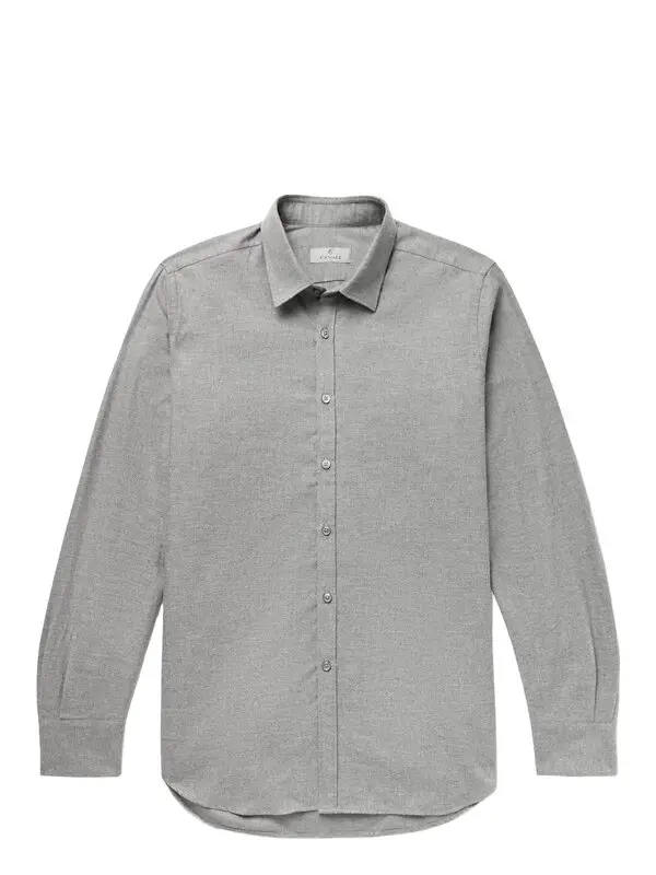 Canali Cotton-flannel Shirt - Gray