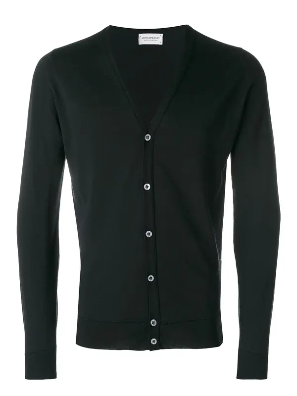 John Smedley Merino Wool Cardigan - Black