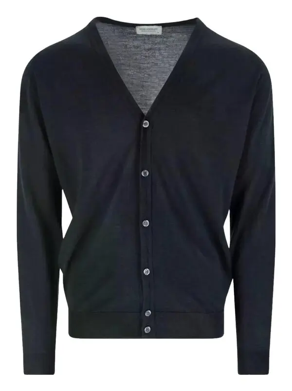 John Smedley V-neck Cardigan - Black