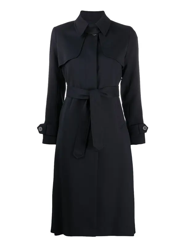Sandro Belted Trench Coat - Blue