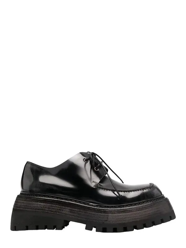 Marsèll Quadrarmato Leather Derby Shoes - Black