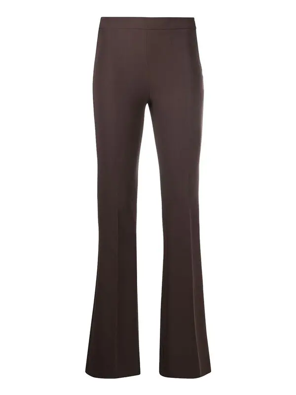 BLANCA VITA Fitted Flare Trousers - Brown