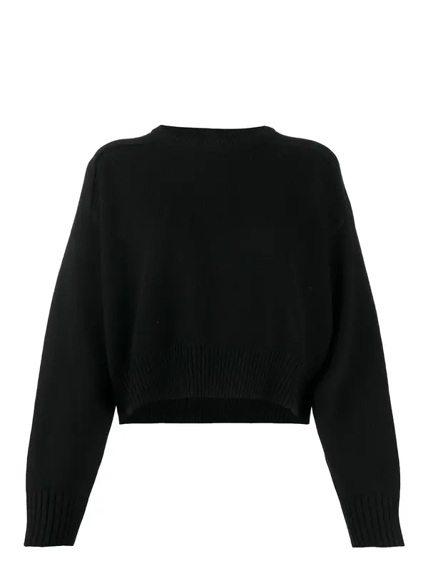 Loulou De Saison Cropped Knit Jumper - Black