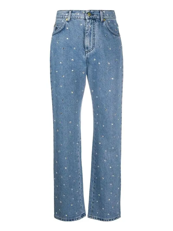 Philosophy Di Lorenzo Serafini Embellished Straight Leg Jeans - Blue