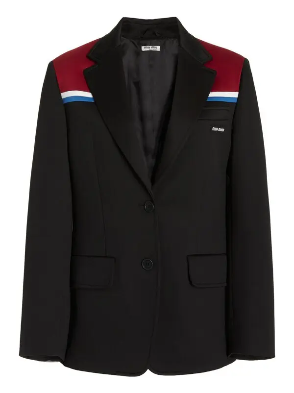 Miu Miu Notched Collar Blazer - Black