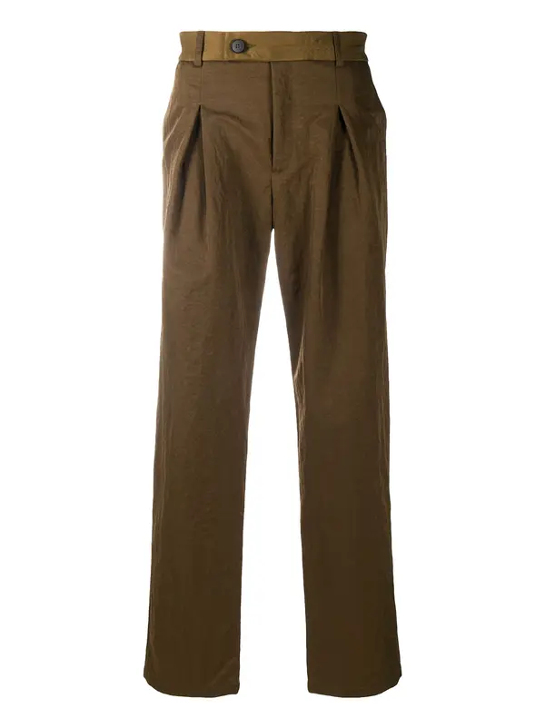 A-COLD-WALL* Pleated Straight-leg Trousers - Brown