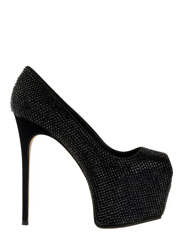 GIUSEPPE ZANOTTI Liza Bicolor 150mm Peep-toe Pumps - Black
