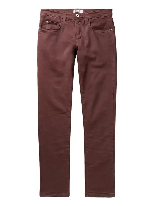 Loro Piana Slim-fit Denim Jeans - Burgundy