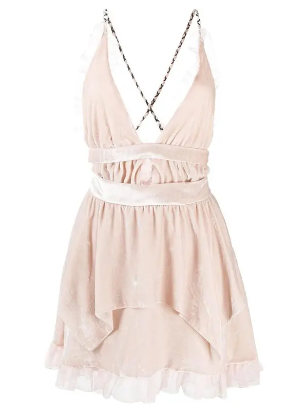 Philosophy Di Lorenzo Serafini Ruffled Flared Dress - Pink