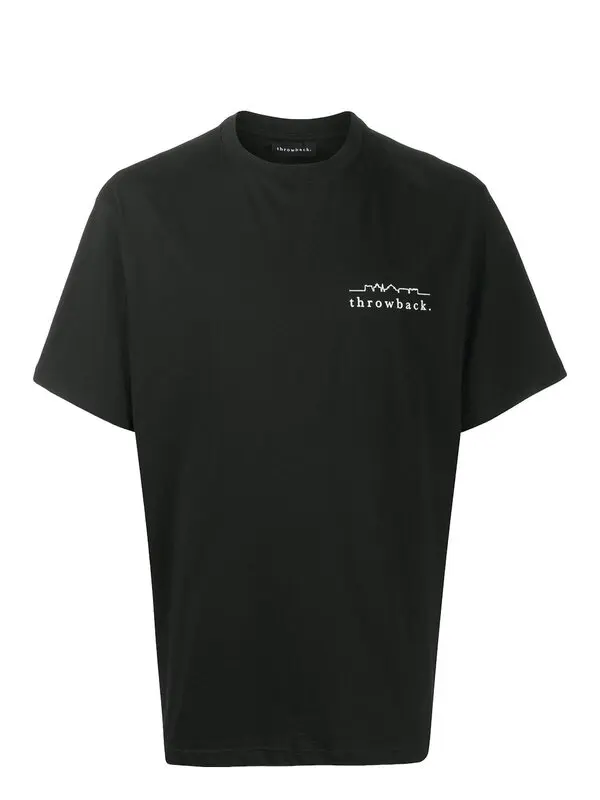 THROWBACK. Logo-print Boxy T-shirt - Black
