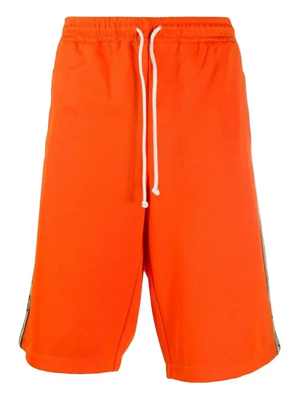 Gucci Interlocking G Stripe Track Shorts - Orange