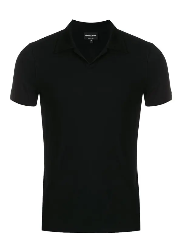 Giorgio Armani Short-sleeve Polo Top - Black