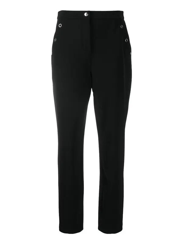 Moschino High-waisted Straight Leg Trousers - Black