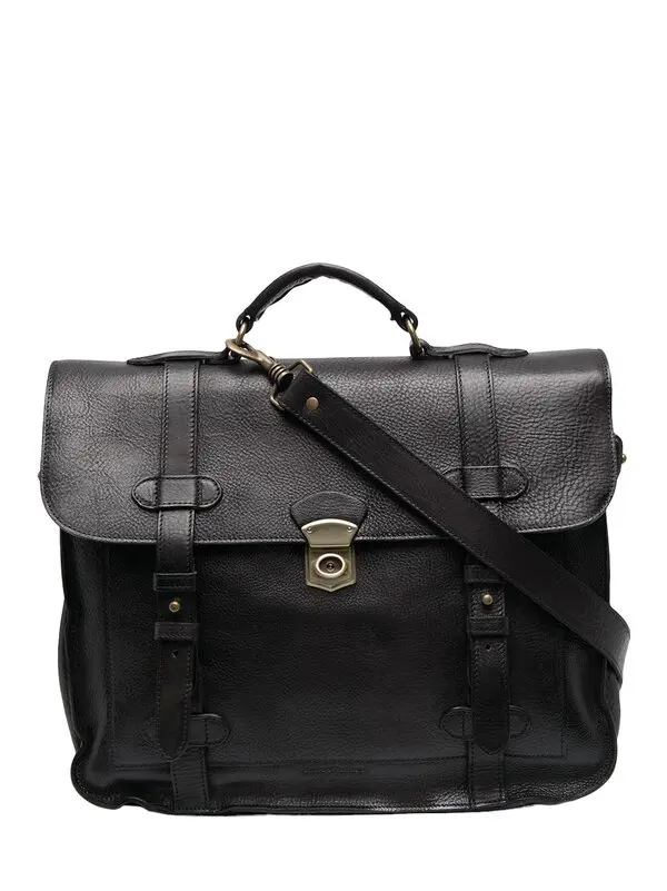 Officine Creative Large Leather Satchel - Black