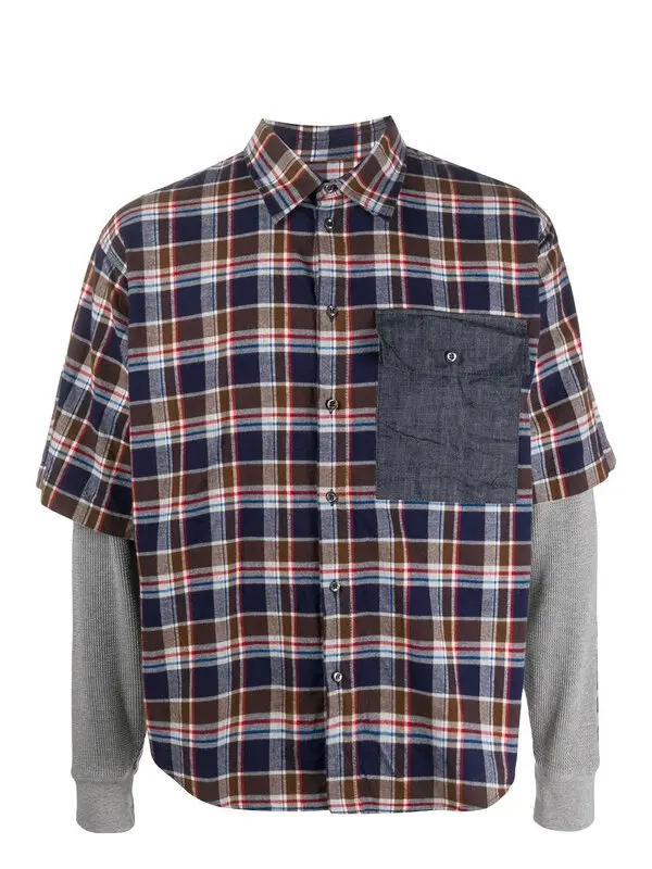Dsquared2 Check Layered Shirt - Brown