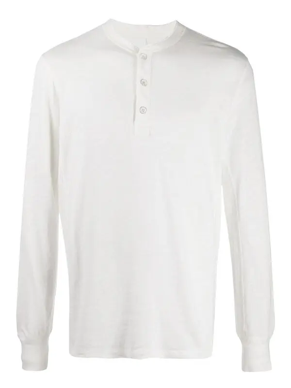 Rag & Bone Round-split Neck Long-sleeved Top - White