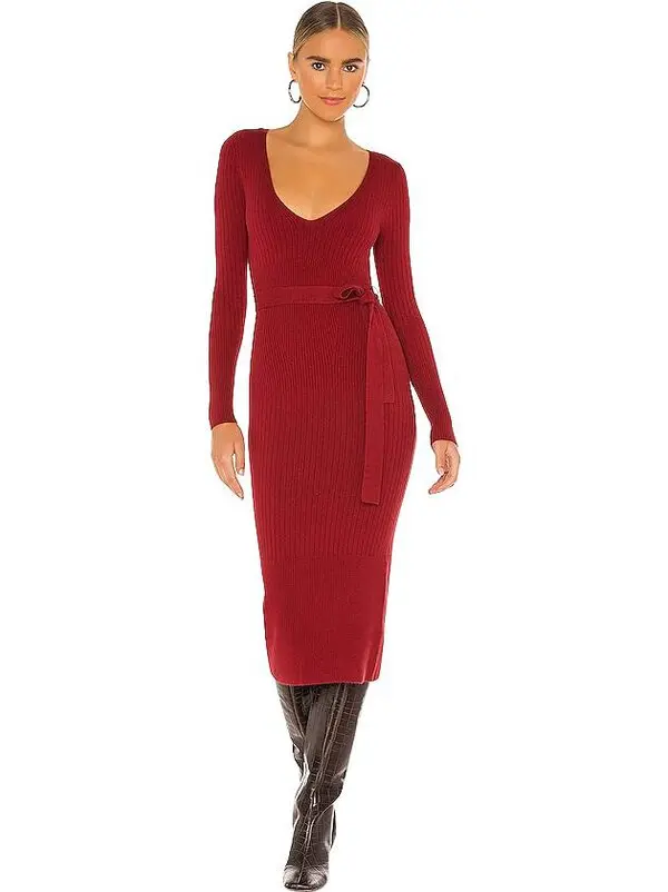 House Of Harlow 1960 X Aaron Knit Dress - Sangria