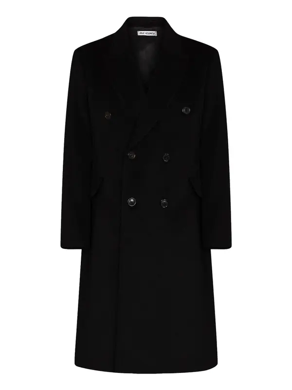 Our Legacy Peak-lapel Double-breasted Coat - Black