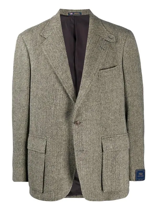 Polo Ralph Lauren Herringbone Single-breasted Blazer - Brown