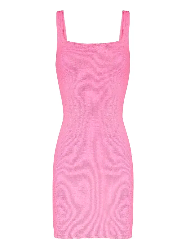 Hunza G Fitted Knitted Tank Dress - Pink