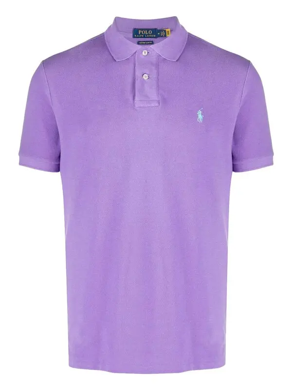 Polo Ralph Lauren Piqué Cotton Polo Shirt - Purple