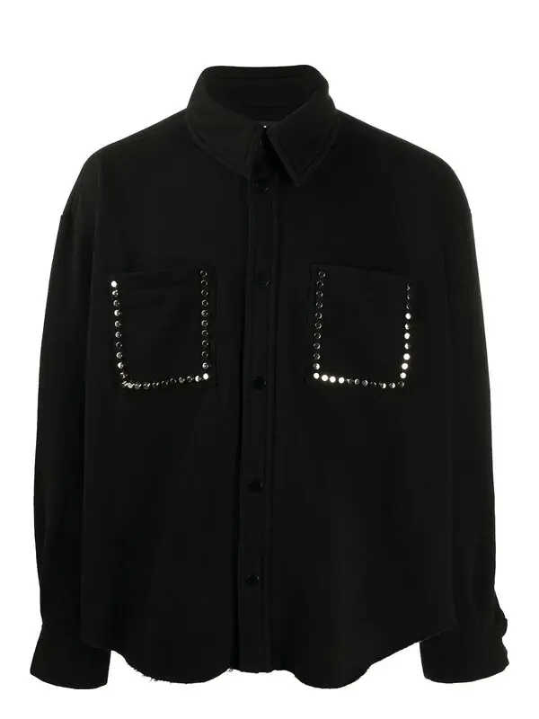 DUOLTD Embellished Oversized Shirt - Black
