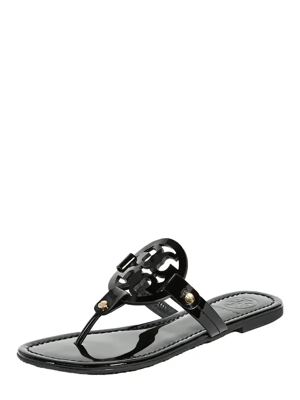 Tory Burch Miller Patent Thong Sandal - Black